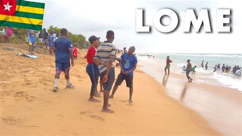 Lome Togo Beach life Plage de Lomé Walking Tour4K YouTube