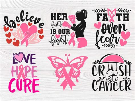 Breast Cancer SVG Bundle Survivor Svg Ribbon Svg By TonisArtStudio