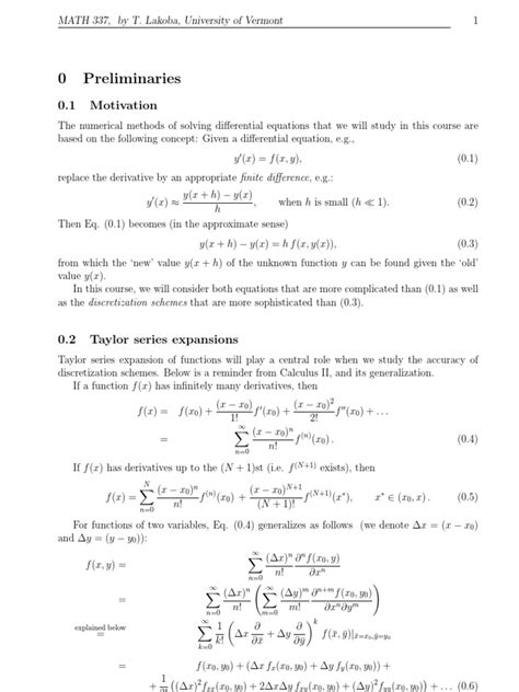 numericalmethods uofv pdf ordinary differential equation numerical analysis