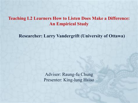 teaching l2 learners how to listen does make a difference