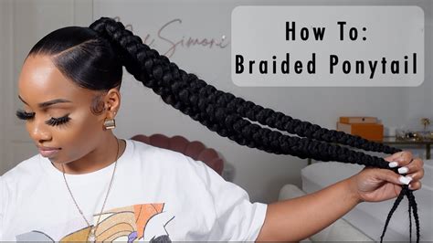 How To Sleek Ponytail With 3 Braids Beginner Friendly YouTube