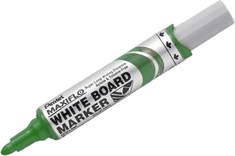 Pentel Maxiflo MWL5M Bullet Nib Green Whiteboard Markers Single
