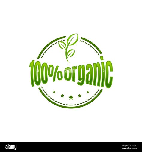 100 Natural And Organic Logo Template Vector Health Badge Design Stock