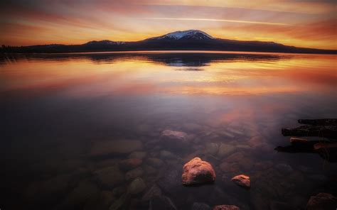 Sunlight Landscape Mountains Sea Lake Water Nature Reflection
