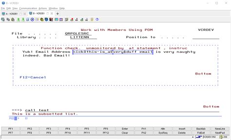example rpg email validation program sqlrpgle ile nick litten [ibm i as400 iseries] software