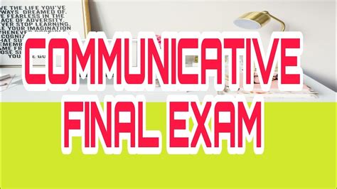 COMMUNICATIVE ENGLISH FINAL EXAM WITH ANSWERS FOR FRESHMAN STUDENTS