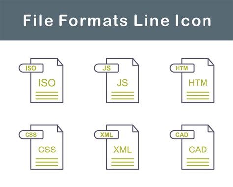 File Formats Vector Icon Set Vector Art At Vecteezy