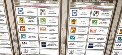 Así serán las boletas de la elección presidencial Aristegui Noticias