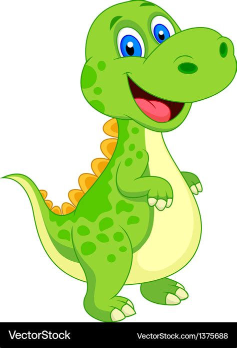 Cute Dinosaur Cartoon Royalty Free Vector Image