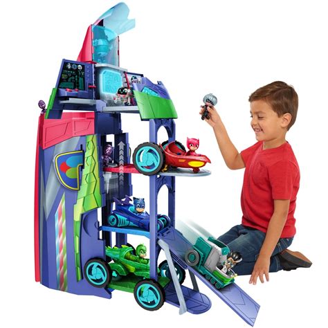 Pj Masks Saves The Day Hq Inch Tall Interactive Playset With Lights