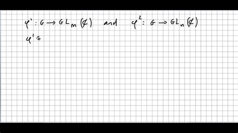 representation theory 21 g invariant subspace direct sum of representations youtube