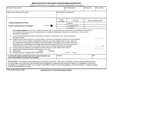 Ps Form 4 Fill Out Printable PDF Forms Online