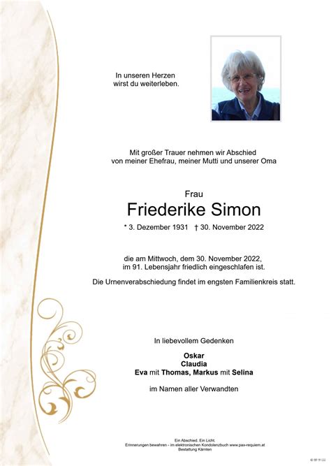 Parte F R Friederike Simon Pax Requiem