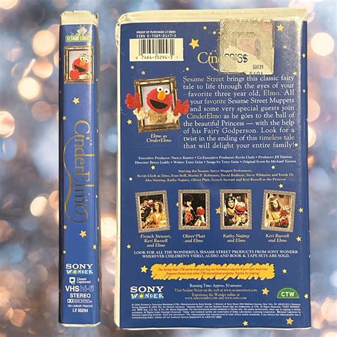 Sesame Street Cinderelmo 2000 Clamshell Case VHS Tape Etsy