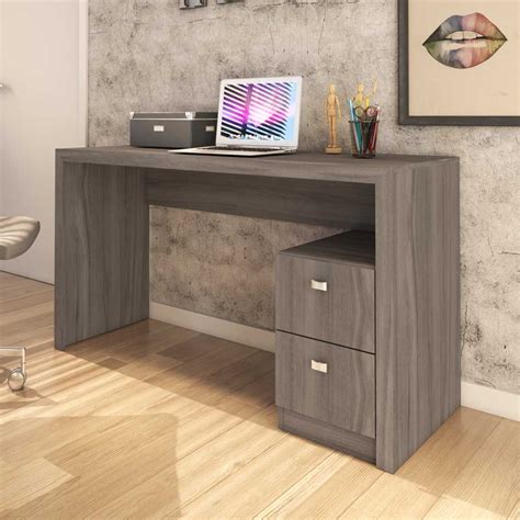 Mesa para Escritório 2 Gavetas Carvalho Me4130 Tecno Mobili