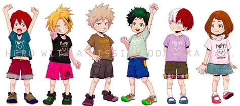 Kirishima Eijirou And Kaminari Denki And Bakugou Katsuki And Midoriya Izuku And Todoroki Shouto