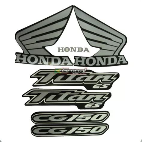 Kit Adesivo Jogo Faixas Moto Honda Titan Es Preta Cor Preta