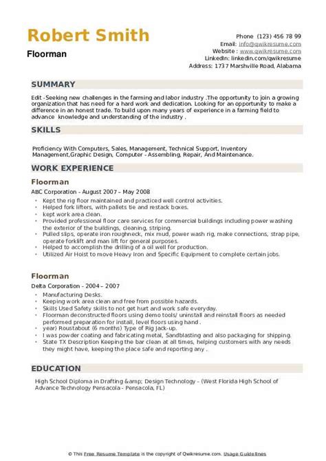 Floorman Roles And Responsibilities Template Excel Viewfloor Co
