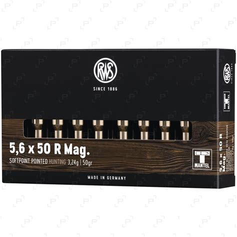 Cartouches à balles de grande chasse RWS T MANTEL pour carabine