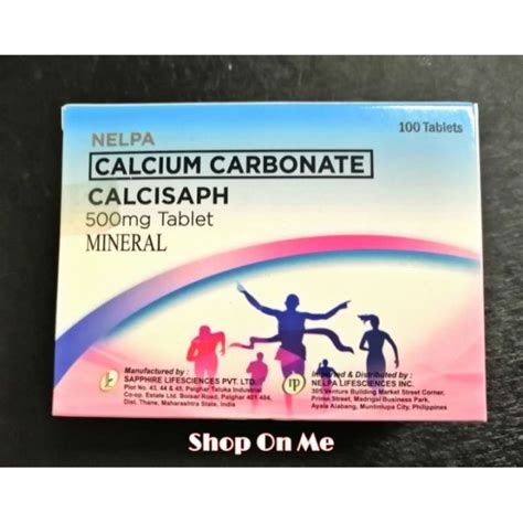 Calcie Calcisaph Ambical Calcium Carbonate 500mg 100 Tablets Mineral