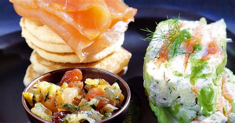 Recette Blinis au saumon fumé et chutney de fenouil Marie Claire