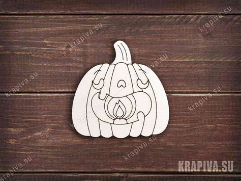 Заготовка под значок Свеча в тыкве Хэллоуин zag zn pumpkin candle