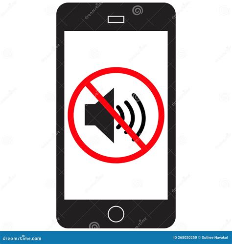 Smart Phone No ícone Do Modo Silencioso Em Fundo Branco Sinal De