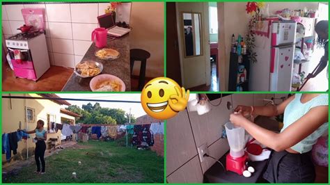 VLOG rotina de dona de casa organizei toda a casa e limpei almoço