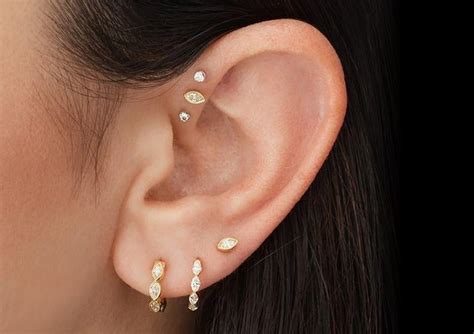 Diamond Stud For Helix Piercing Atelier Yuwa Ciao Jp