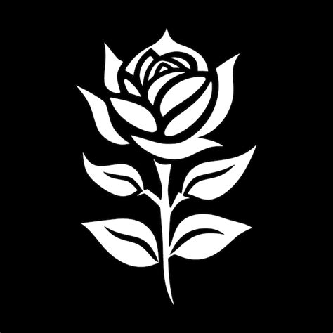 Premium Vector Flower Black And White Isolated Icon Vector Illustration
