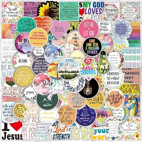 Amazon 100Pcs Jesus Christian Stickers Bible Faith Stickers