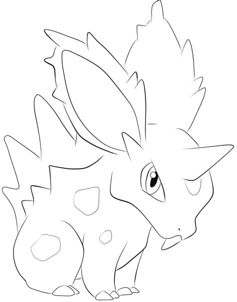 Nidoran m en Pokémon para colorear imprimir e dibujar ColoringOnly
