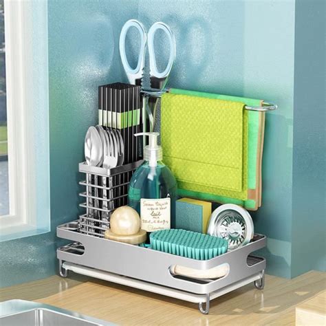 Porte Eponge Evier Cuisine Rangement Evier Pose Range Eponge Organiseur
