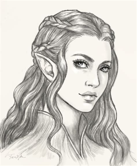 Custom Full Body Character Art Commission Digital Pencil Drawing