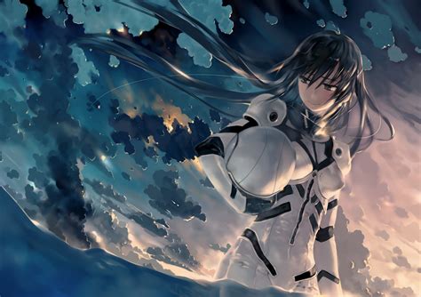 Fondos de pantalla ilustración Anime Chicas anime Nubes