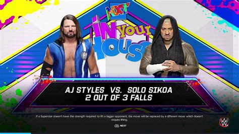 WWE 2K23 AJ Styles Vs Solo Sikoa YouTube