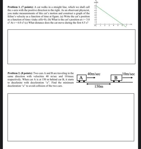 solved problem 1 7 points a cat walks in a straight