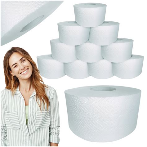 PAPIER TOALETOWY JUMBO 2 WARSTWOWY BIAŁY BEZZAPACHOWY ECO ZESTAW 12