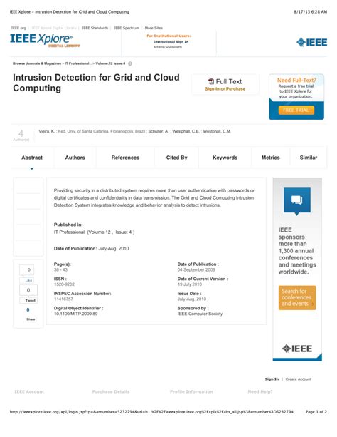 pdf intrusion detection for grid and cloud computing
