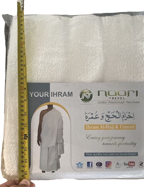 Towel Ihram 2 Piece Cloth Adult XXL Men Size Cotton Hajj Umrah Ehram