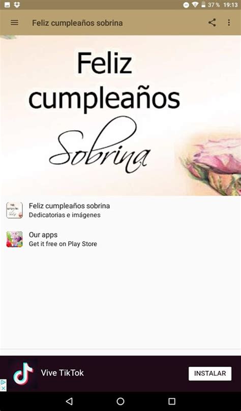 Android 용 Feliz cumpleaños sobrina dedicatorias e imágenes APK 다운로드