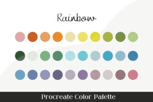 Rainbow Procreate Color Palette Graphic By Pixel Daisy Creative Fabrica