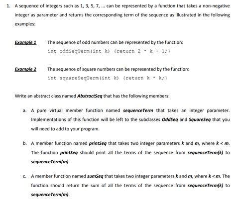 1 a sequence of integers such as 1 3 5 7 can
