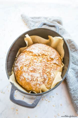 No Knead Artisan Bread Honey Oat Recipe The Busy Baker