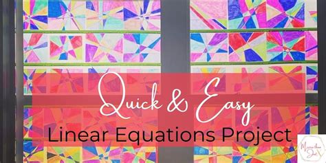 quick and easy linear equations project for algebra moore than just x