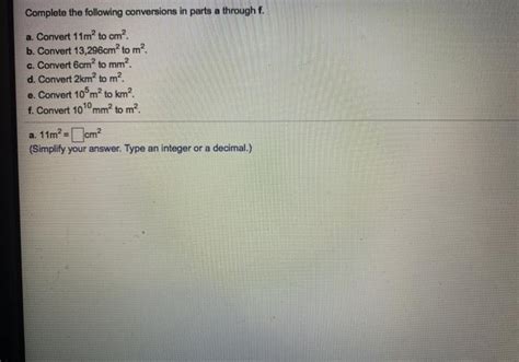 solved complete the following conversions in parts a through