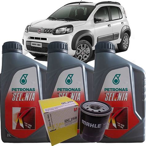 Kit Oleo 15W40 Selenia K E Filtro Fiat Uno 1 0 E 1 4 8V Fire A Sua