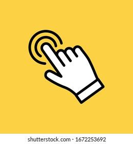 Hand Clicking Icon Click Pointer Vector Stock Vector Royalty Free