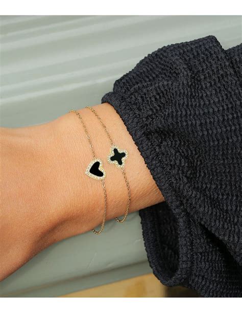 Bracelet Zag Michael acier doré nacre