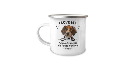 I Love My Anglo Français de Petite Vénerie Camping Mug Dog Lover Camper